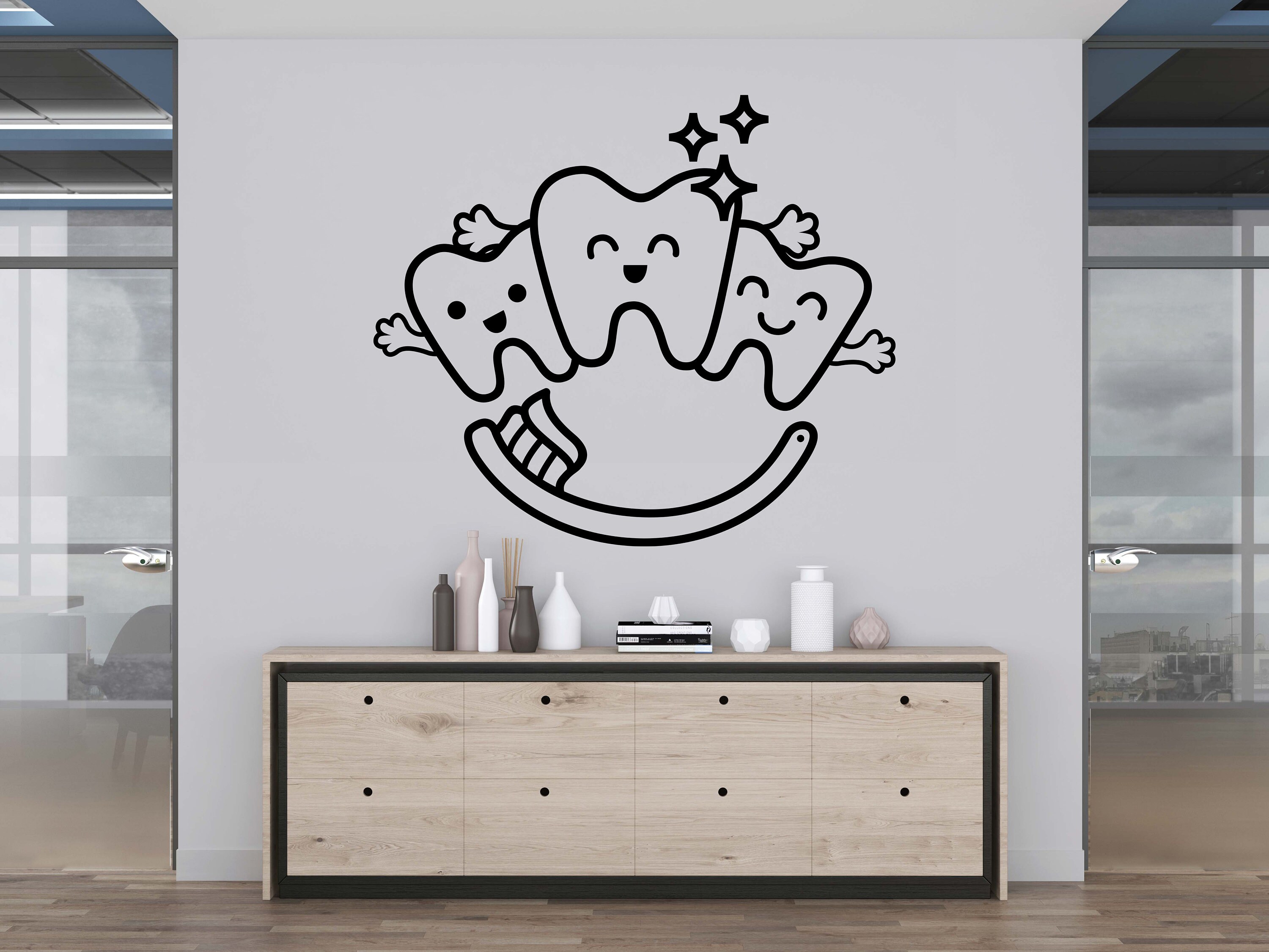Dental Care Wall Decal Teeth Wall Decal Teeth Wall Sticker Dental Wall ...
