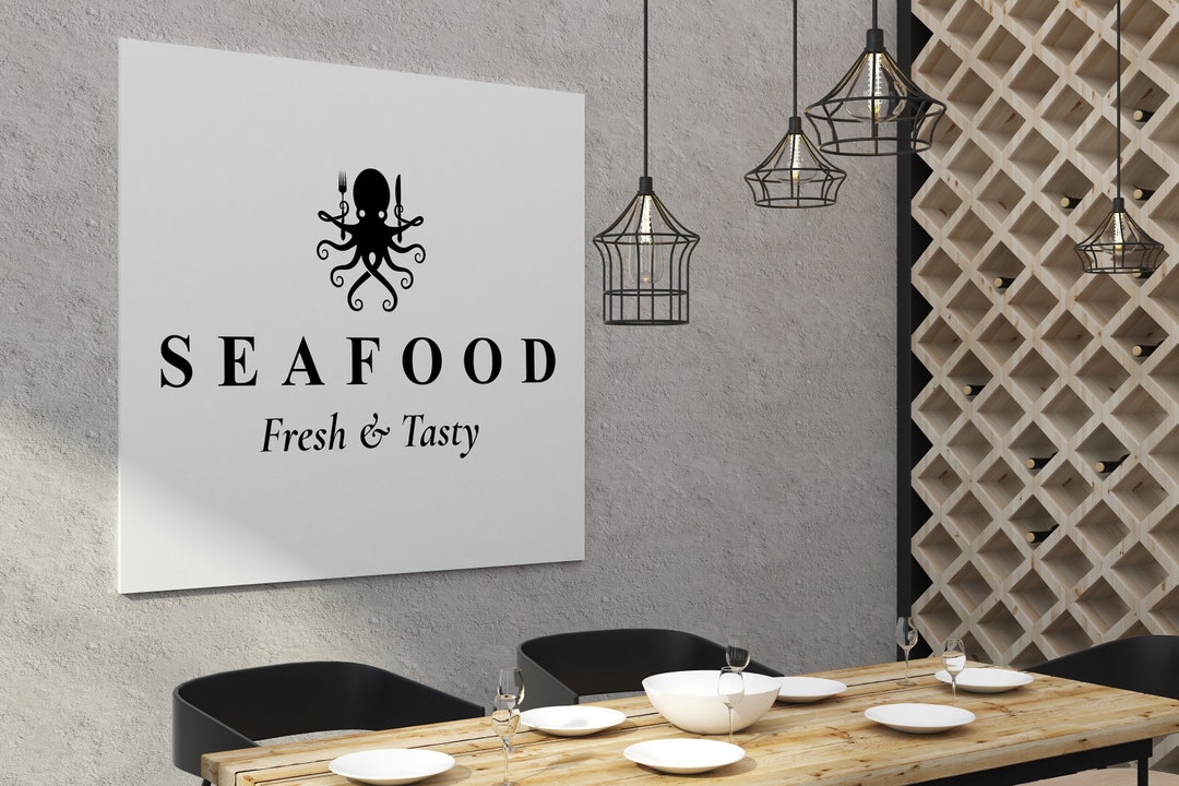 Sea Food Wall Decal,sea Food Wall Sticker,fish Wall Sticker,fish Store ...
