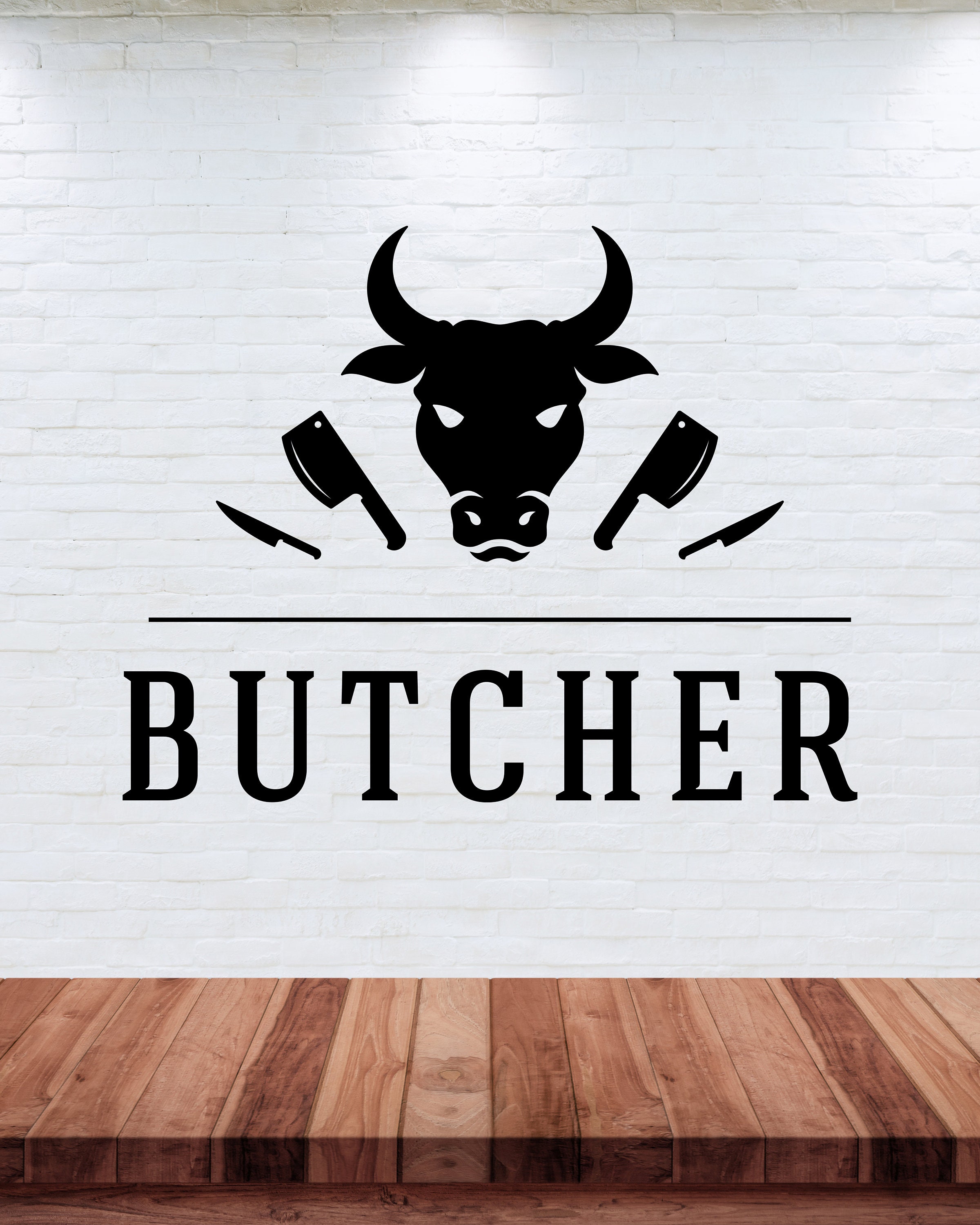 Butcher Shop Wall Decal,butcher Wall Sticker,meat Wall Decal,meat Shop ...