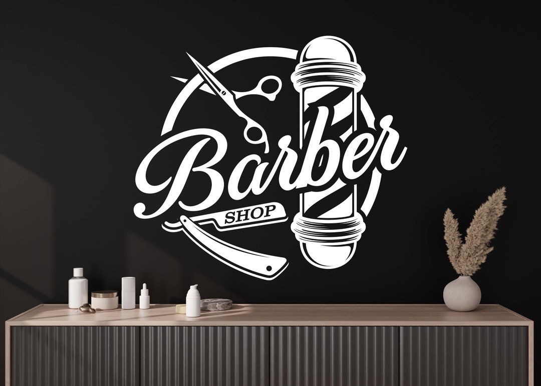 Barber Wall Decal Barber Wall Sticker Barber Wall Art Barber Wall Decor ...
