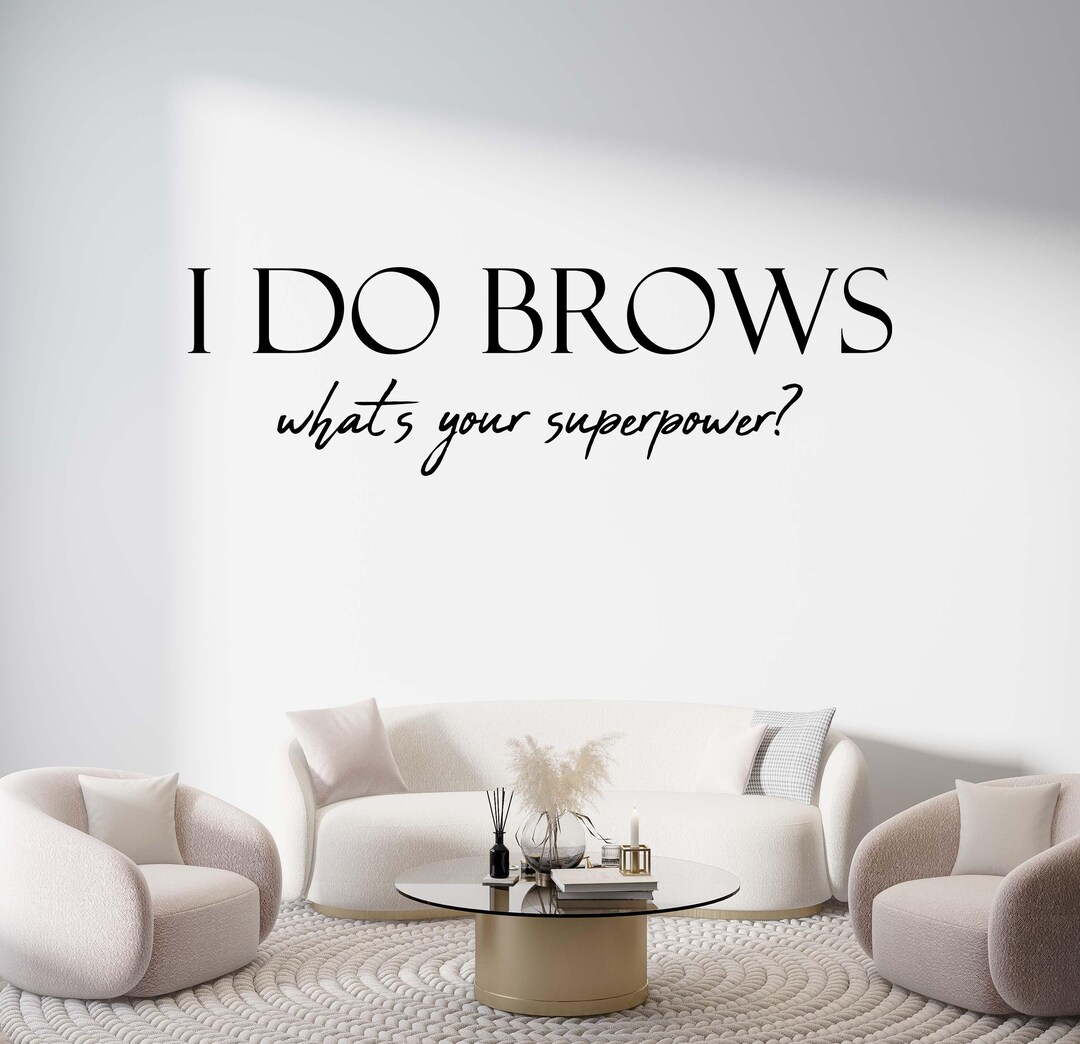 Brow Studio Wall Decal,eyebrow Studio Wall Sticker,brow Quote Wall Art ...