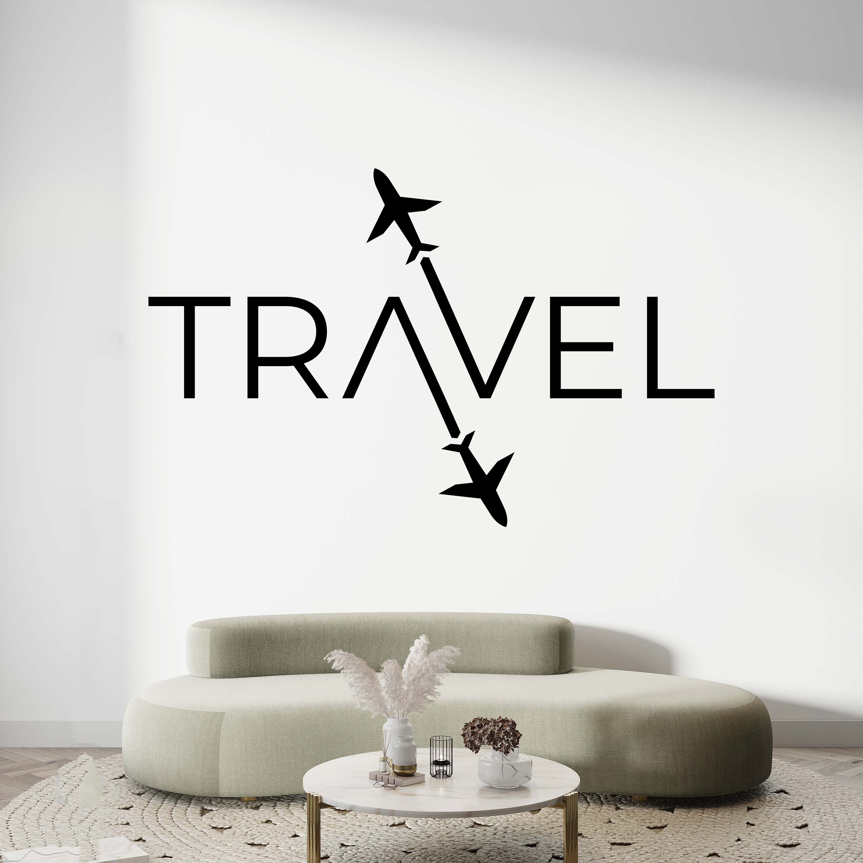 Travel Plane Wall Decal,travel Tours Wall Sticker,travel Wall Decor ...