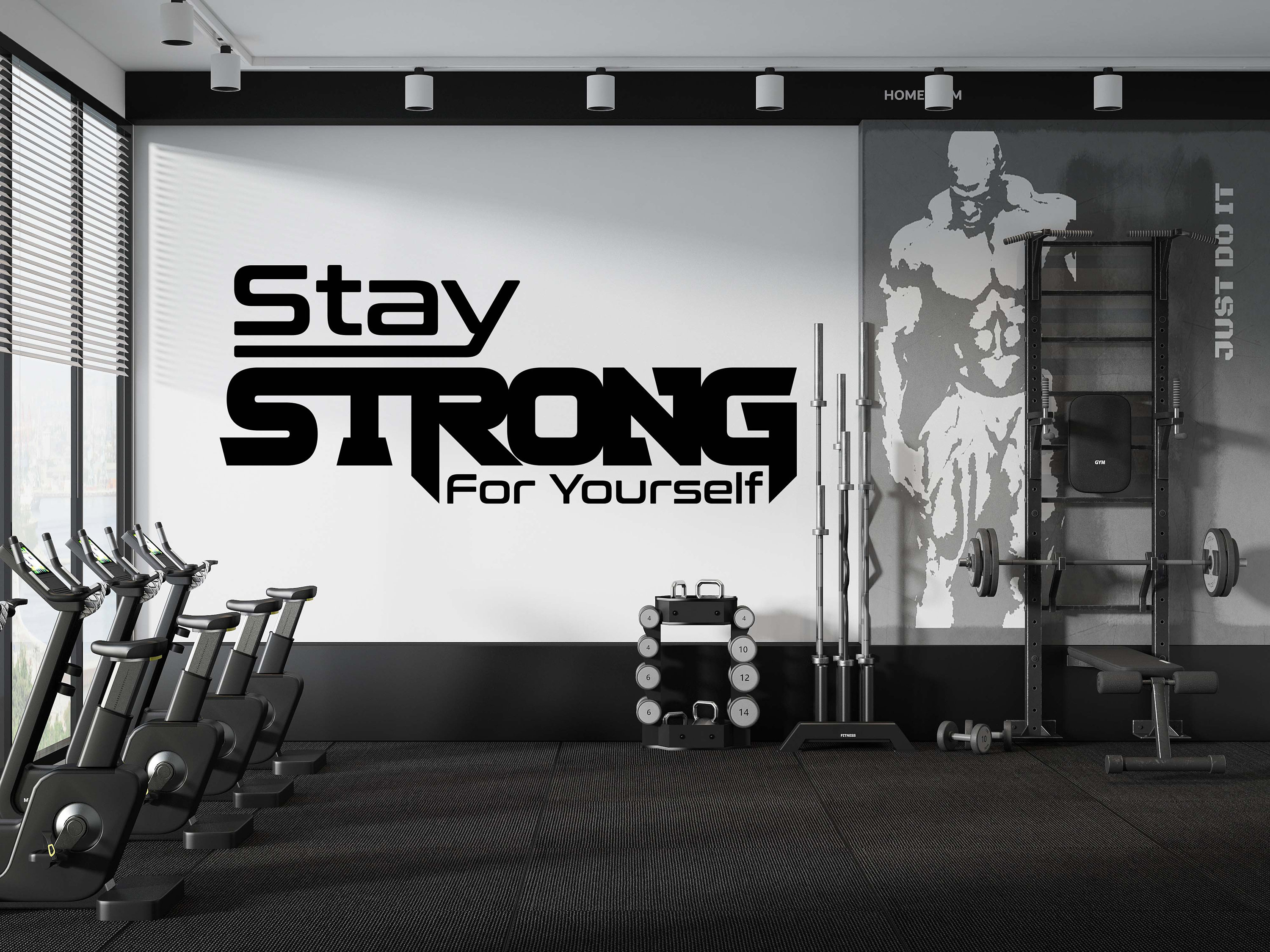 Gym Wall Decal Gym Wall Sticker Gym Wall Art Vinyl Letter Vinyl Decal ...