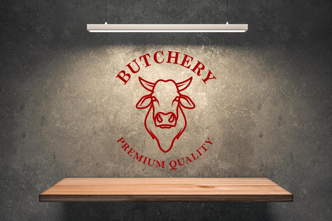 Butcher Shop Wall Decal,butcher Wall Sticker,meat Wall Decal,meat Shop ...