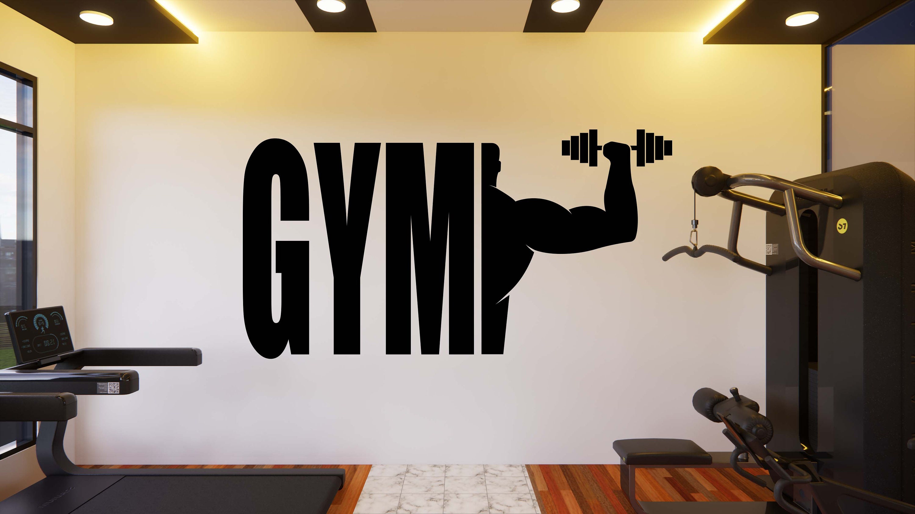 Gym Wall Decal Gym Wall Sticker Gym Wall Art Vinyl Letter Vinyl Decal ...