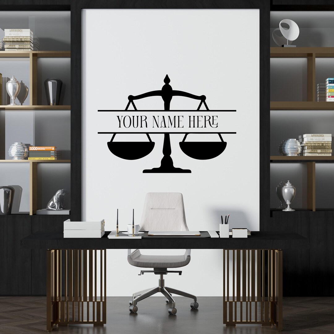 Scales of Justicewall Art Decor, Scales of Justice Art, Law, Law Office ...