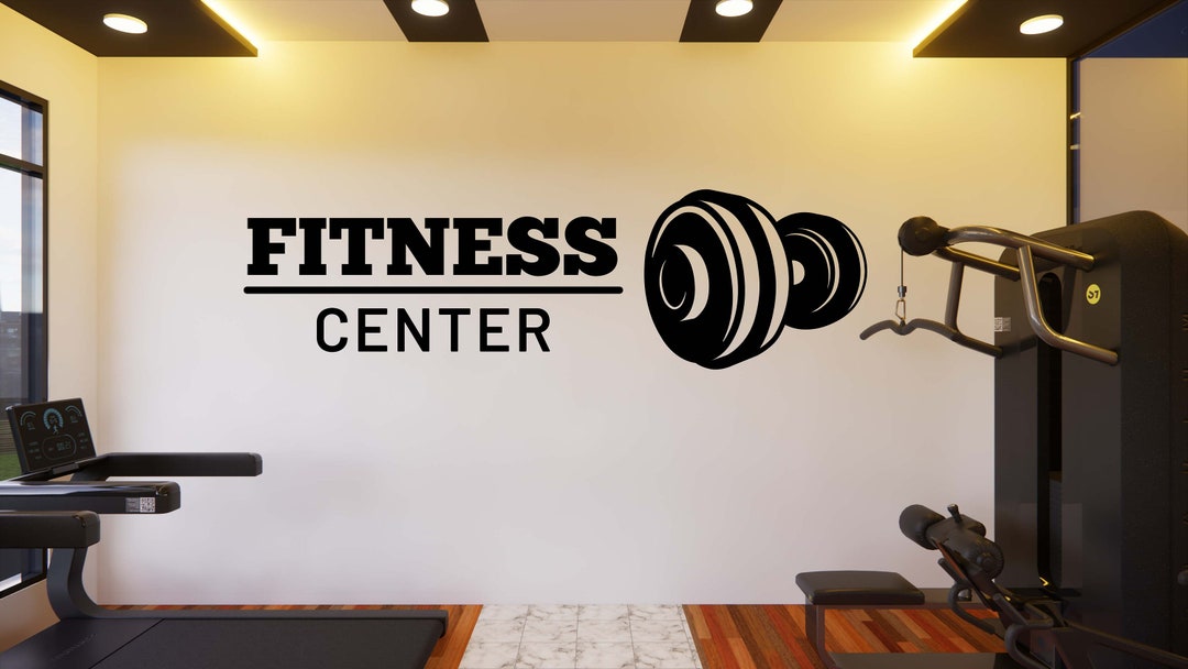 Gym Wall Decal Gym Wall Sticker Gym Wall Art Vinyl Letter Vinyl Decal ...