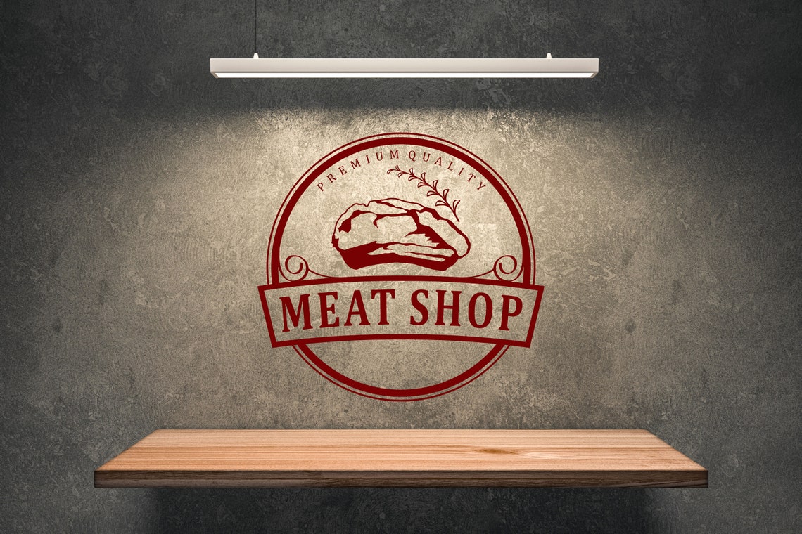 Butcher Shop Wall Decal,butcher Wall Sticker,meat Wall Decal,meat Shop ...