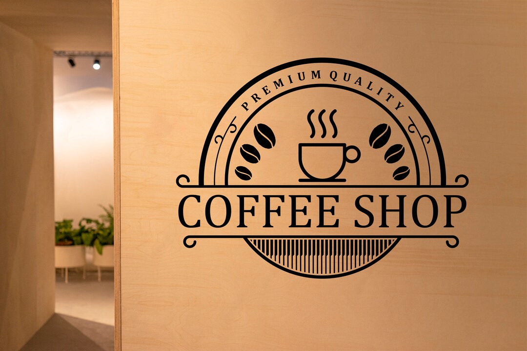 Coffee Wall Decal Coffee Wall Sticker Coffee Shop Wall Art Wall Sticker ...