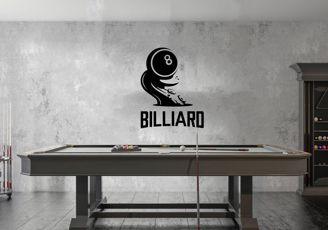 Billiard Wall Decal,perfect Billiard Sticker for Your Gaming Room ...
