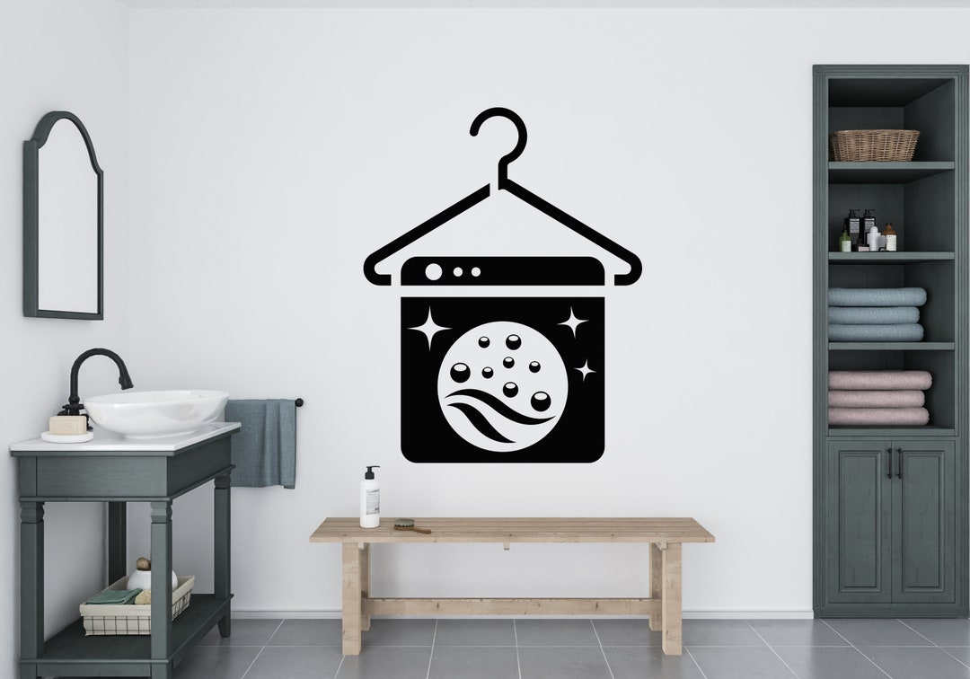 Laundry Wall Decal,laundry Wall Sticker,washing Machine Decal,shop ...
