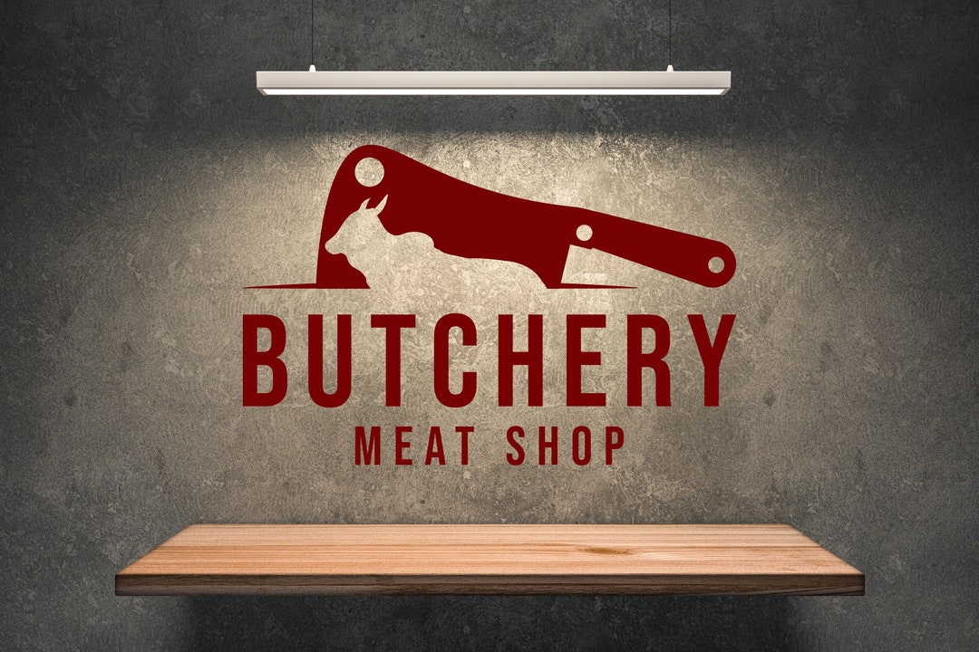Butcher Shop Wall Decal,butcher Wall Sticker,meat Wall Decal,meat Shop ...