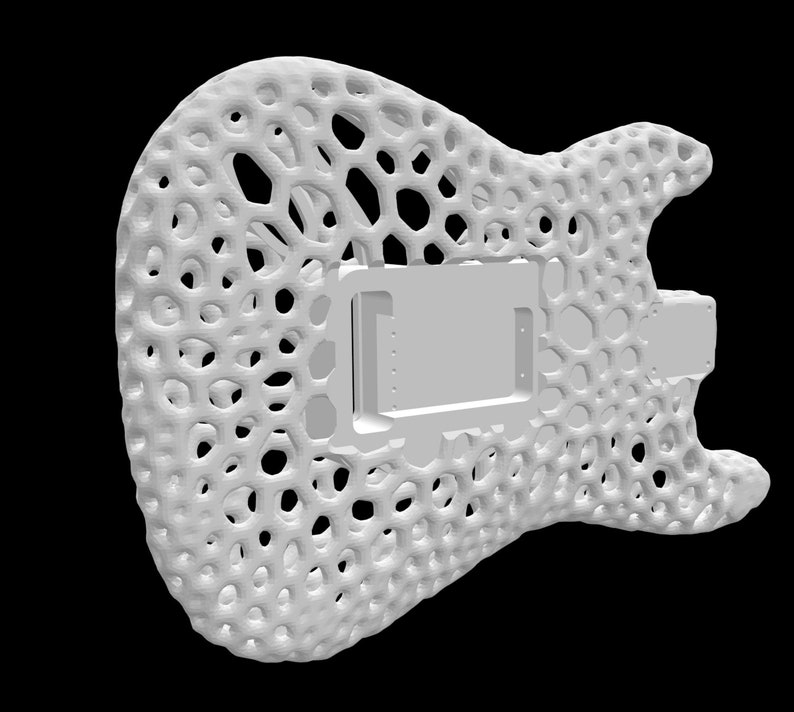 Voronoi Stratocaster 3D Printed Electric Guitar Body - Etsy