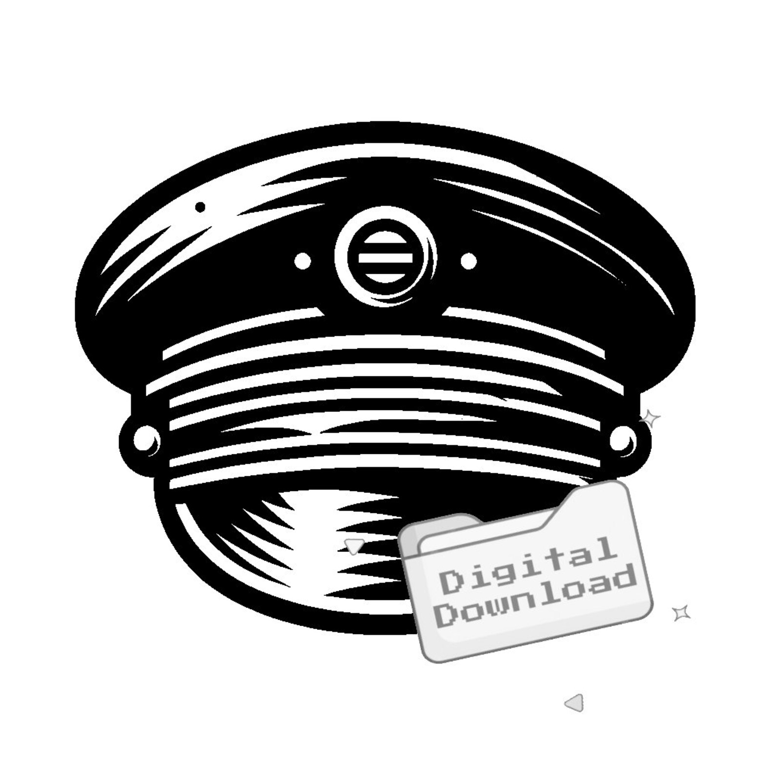 Train Engineers Cap SVG Bundle - Etsy