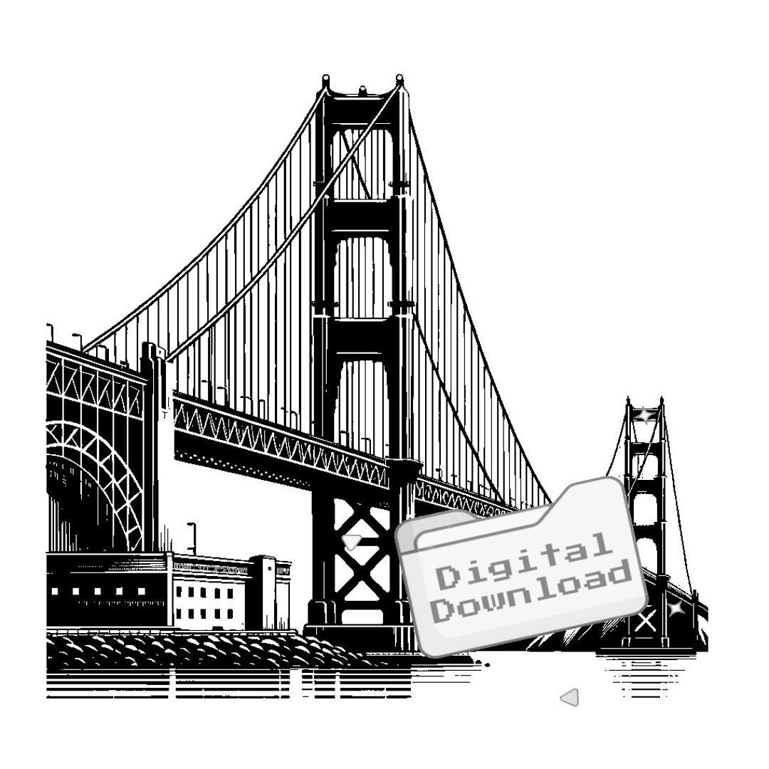 Golden Gate Bridge SVG Bundle - Etsy