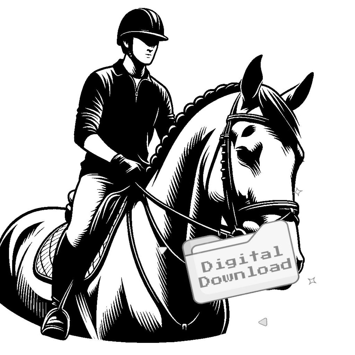 Horse and Rider SVG Bundle - Etsy