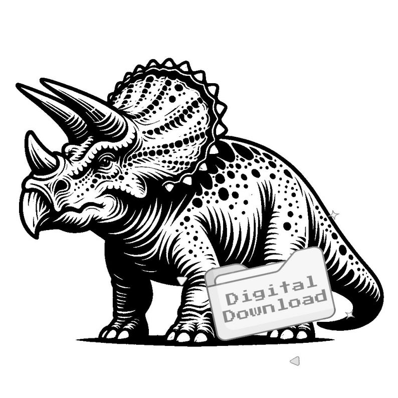 Triceratops SVG Bundle - Etsy