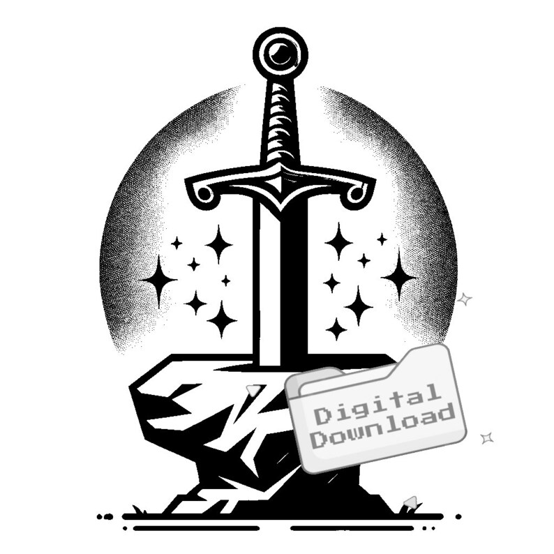 Sword in the Stone SVG Bundle - Etsy