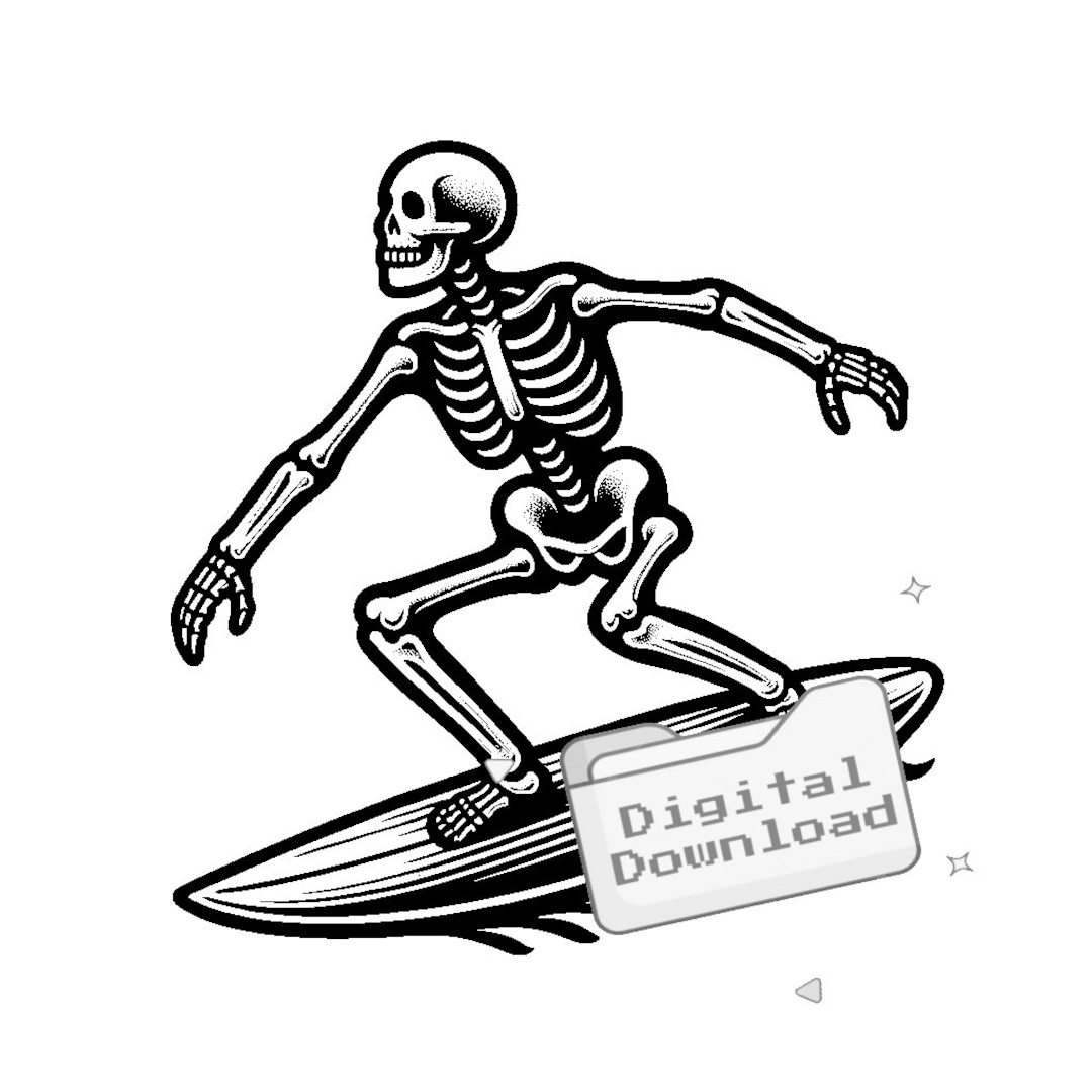 Skeleton Surfing SVG Bundle - Etsy