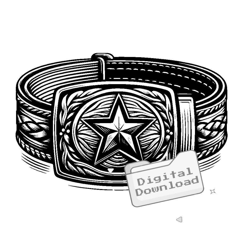 Cowboy Belt Buckle SVG Bundle - Etsy