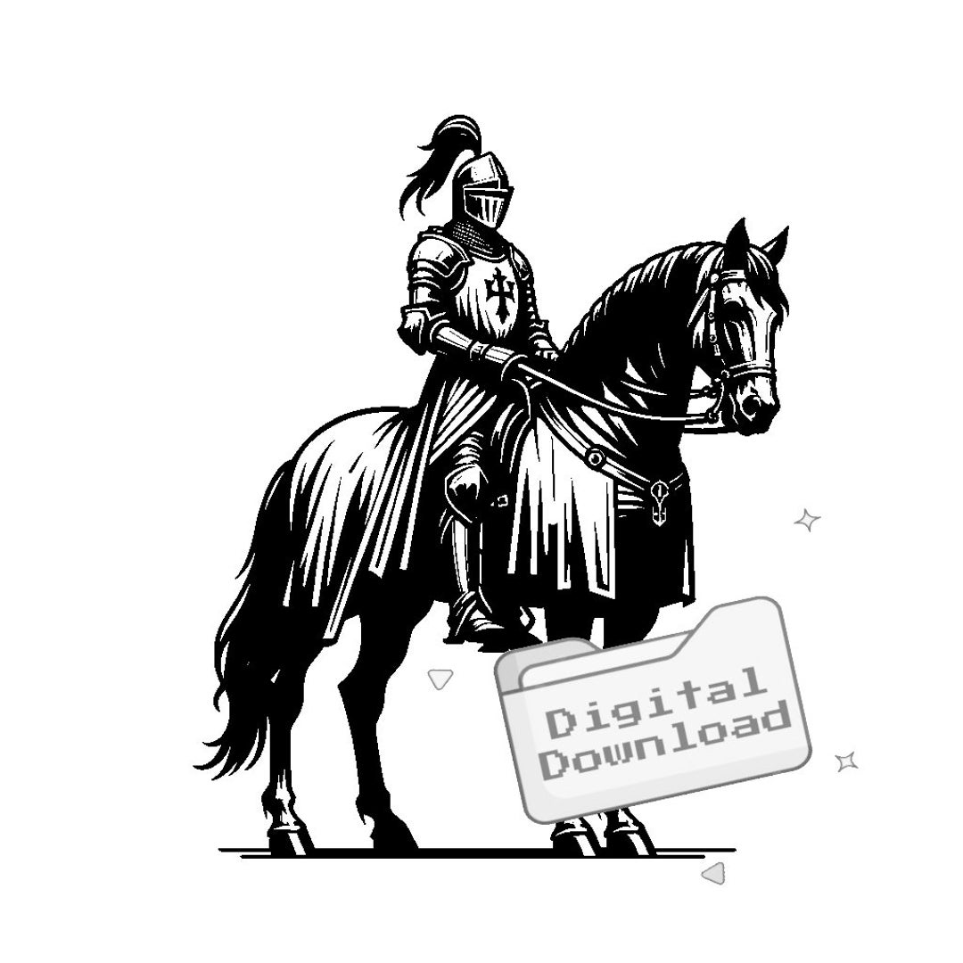 Knight on Horseback SVG Bundle - Etsy