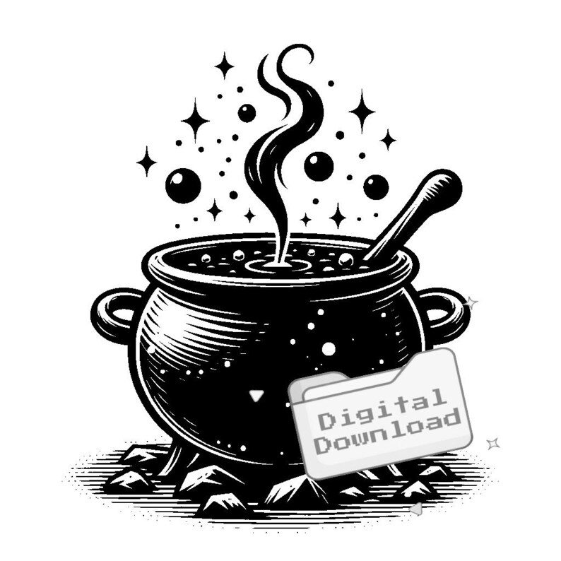 Cauldron With Bubbling Potion SVG Bundle - Etsy