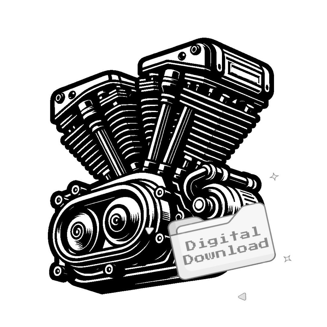 Motorcycle Engine SVG Bundle - Etsy