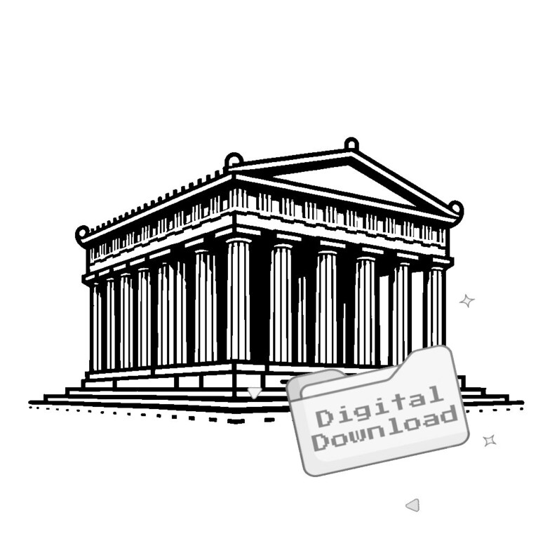 Ancient Greek Temple SVG Bundle - Etsy