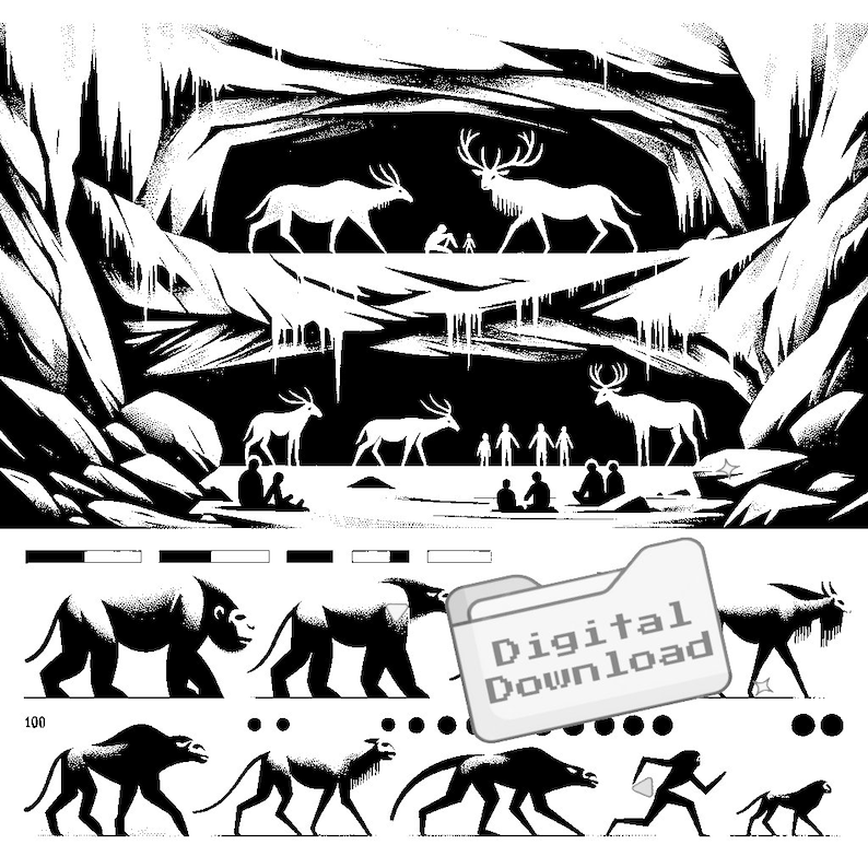 Ice Age Cave Paintings SVG Bundle - Etsy