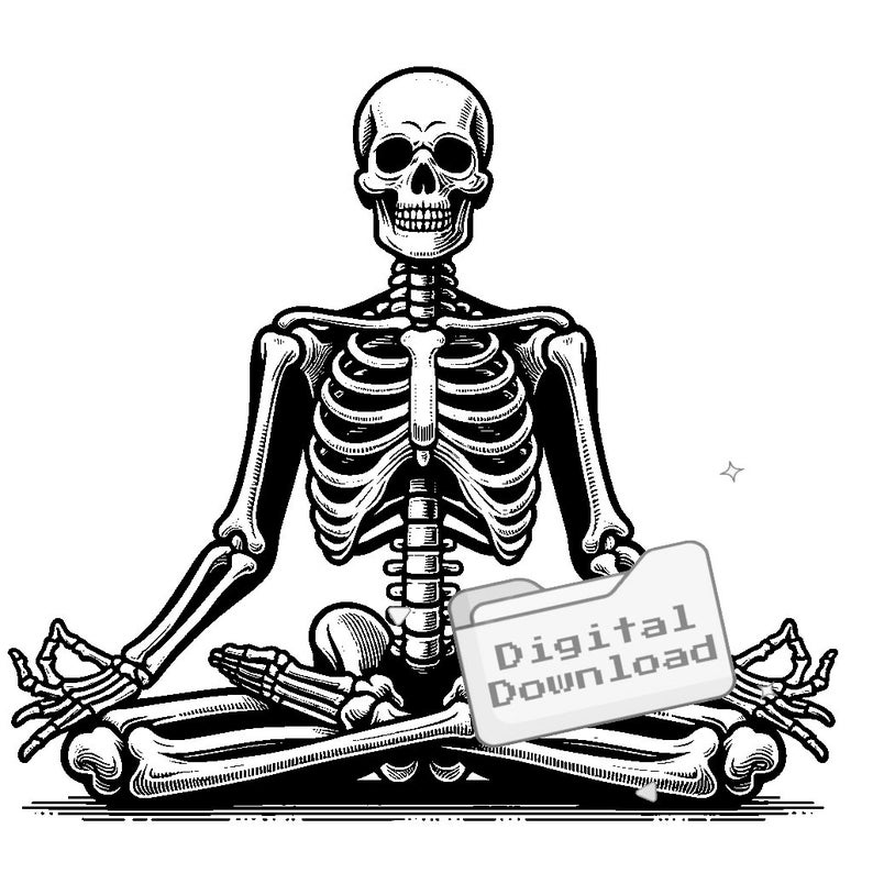 Skeleton Doing Yoga SVG Bundle - Etsy