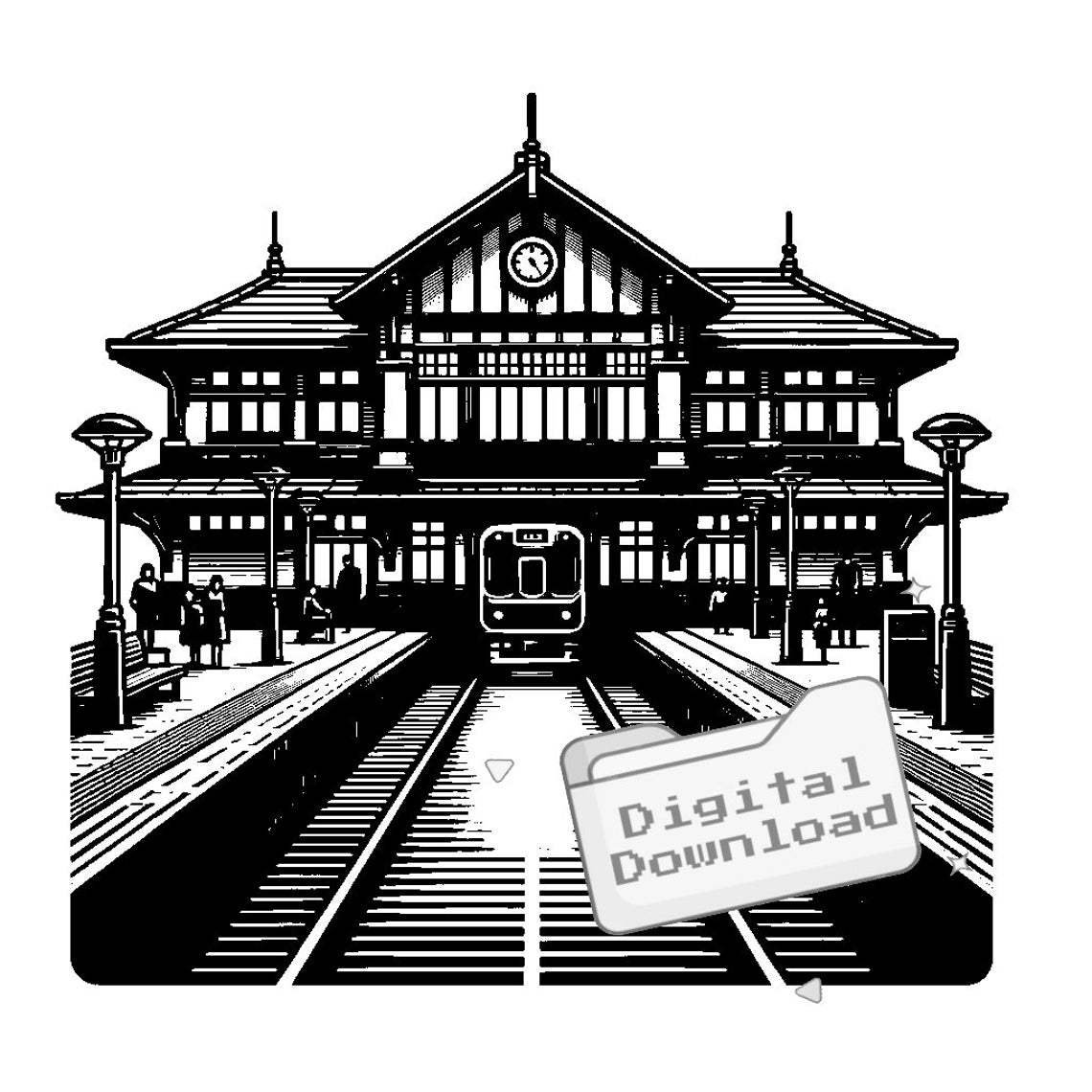 Train Station SVG Bundle - Etsy