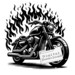 Motorcycle in Flames SVG Bundle - Etsy