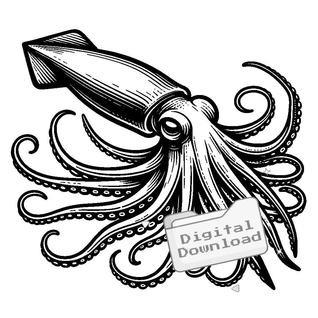 Giant Squid SVG Bundle - Etsy