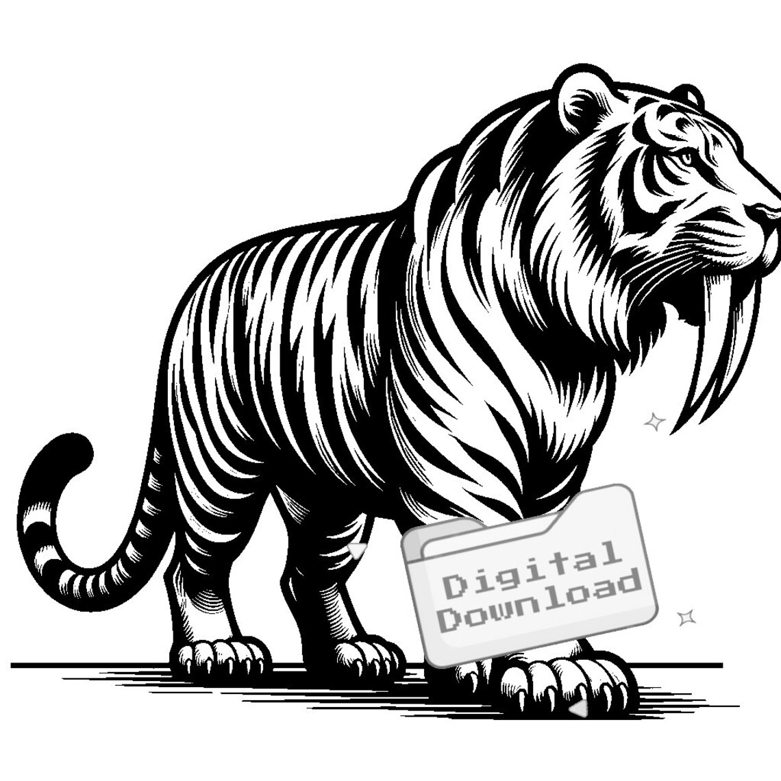Saber Toothed Tiger SVG Bundle - Etsy