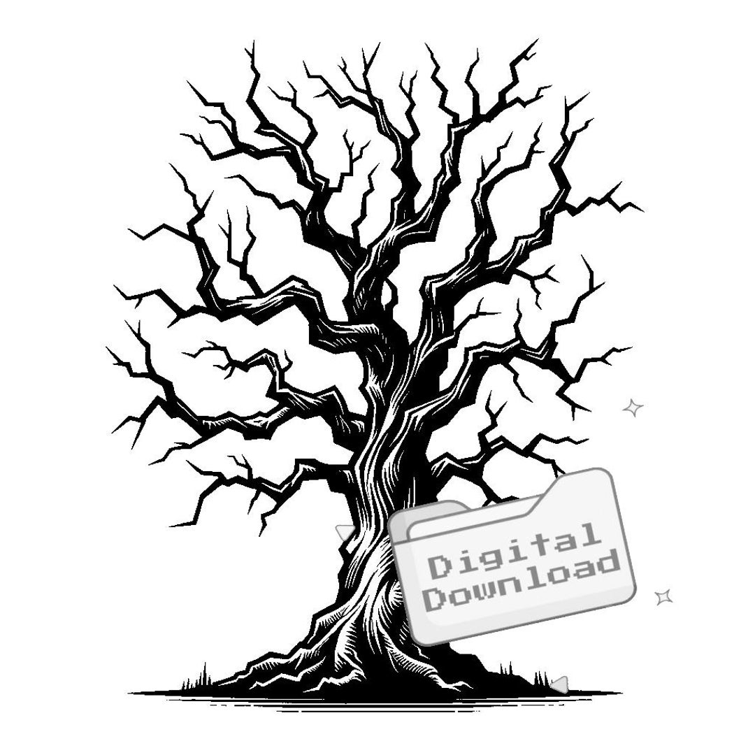 Spooky Old Tree SVG Bundle - Etsy