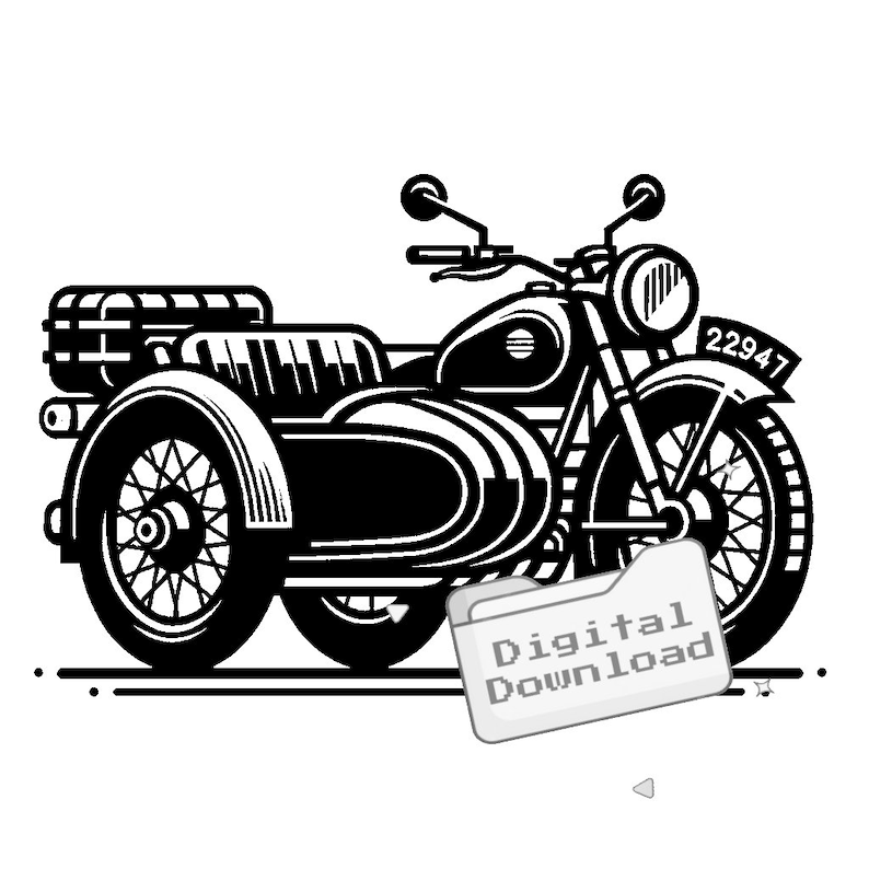 Sidecar Motorcycle SVG Bundle - Etsy