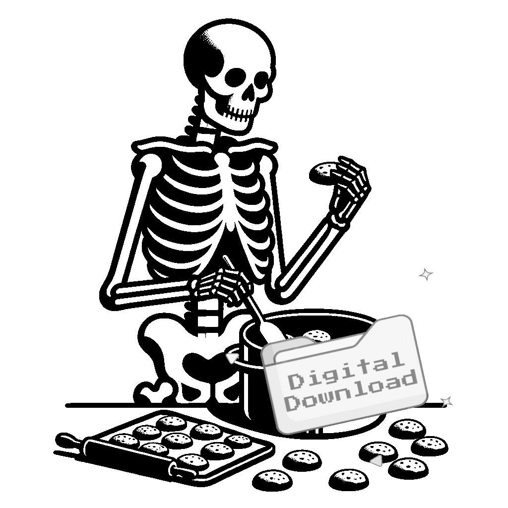 Skeleton Baking Cookies SVG Bundle - Etsy