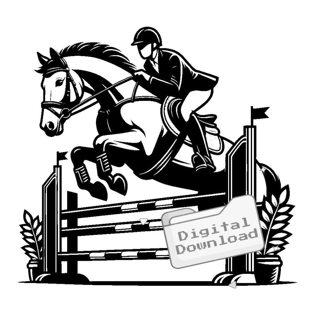 Equestrian Jumping SVG Bundle - Etsy