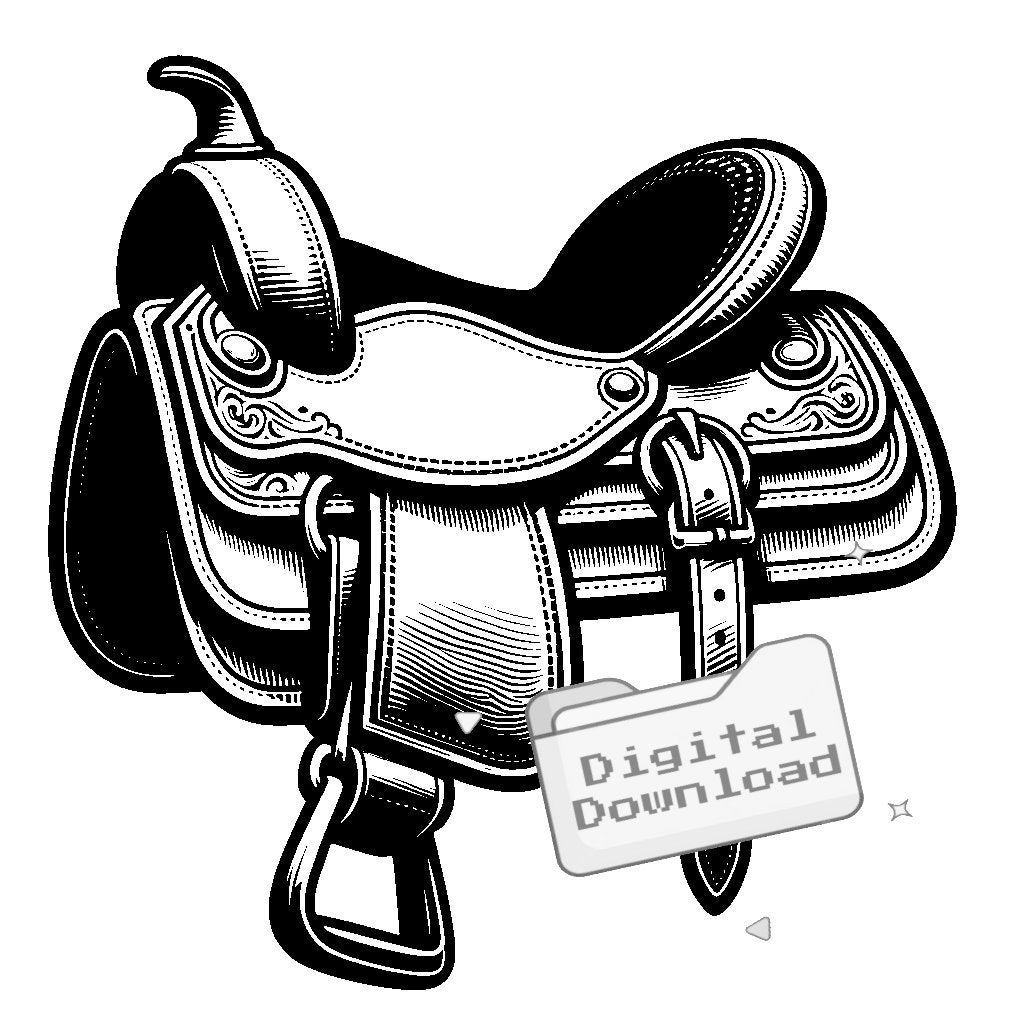 Western Saddle SVG Bundle - Etsy