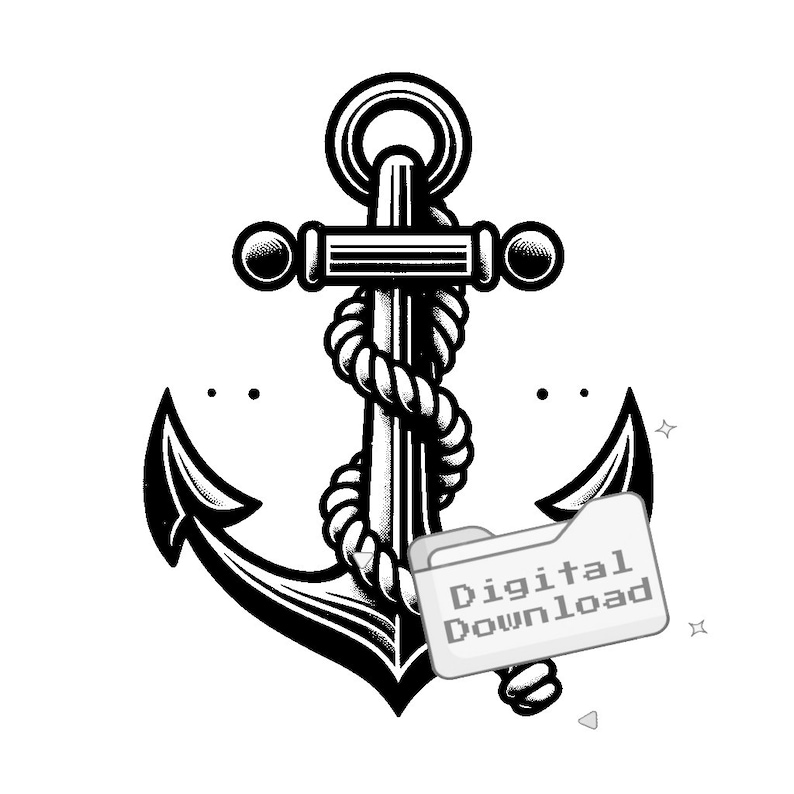 Anchor With Rope SVG Bundle - Etsy