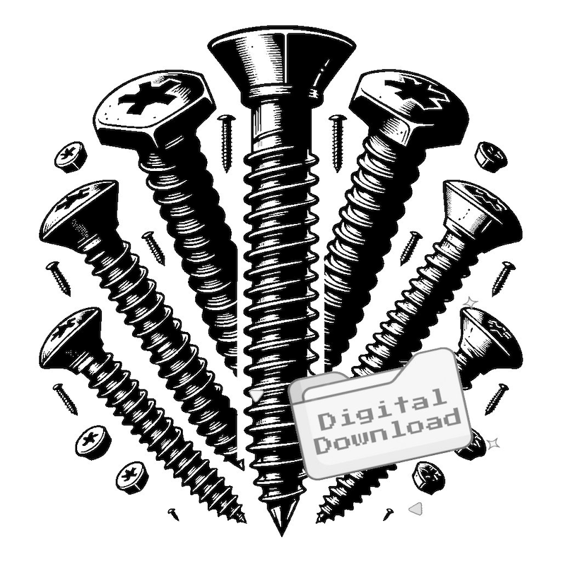 Screws SVG Bundle - Etsy
