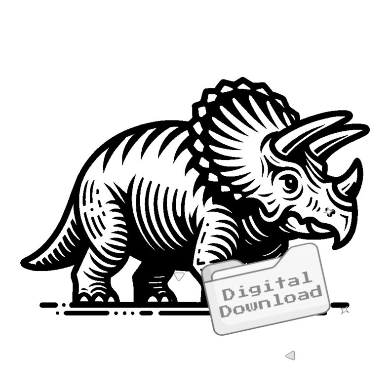Triceratops SVG Bundle - Etsy