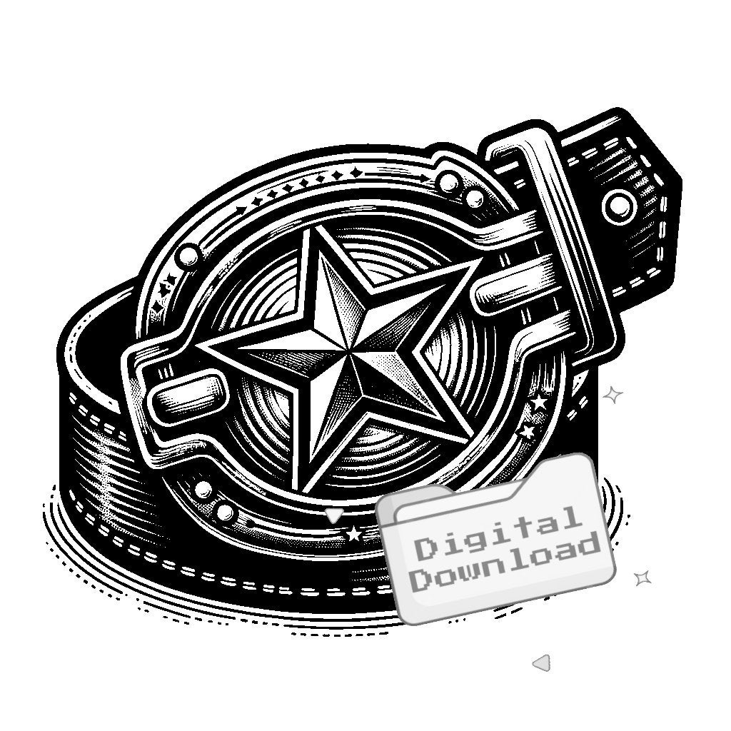 Cowboy Belt Buckle SVG Bundle - Etsy