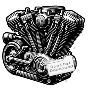 Motorcycle Engine SVG Bundle - Etsy