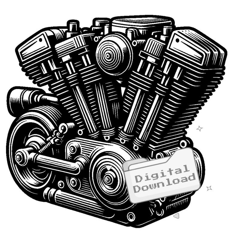 Motorcycle Engine SVG Bundle - Etsy