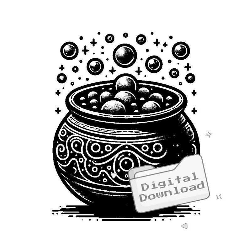 Cauldron With Bubbling Potion SVG Bundle - Etsy