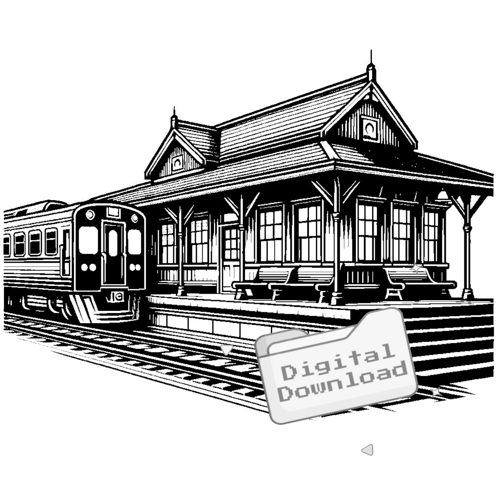 Train Station SVG Bundle - Etsy
