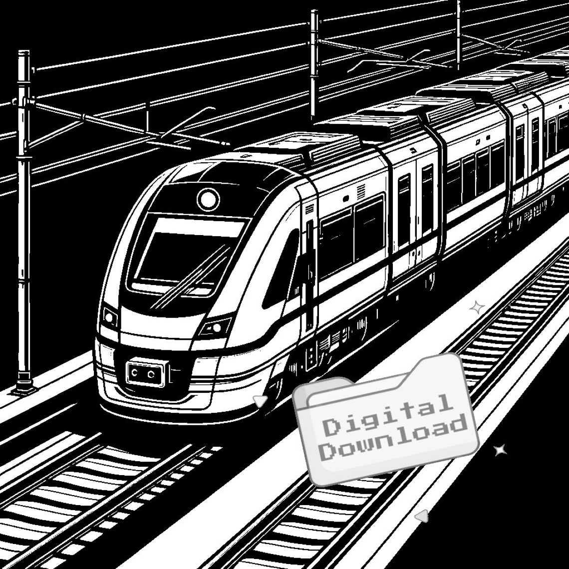 Modern Electric Train SVG Bundle - Etsy