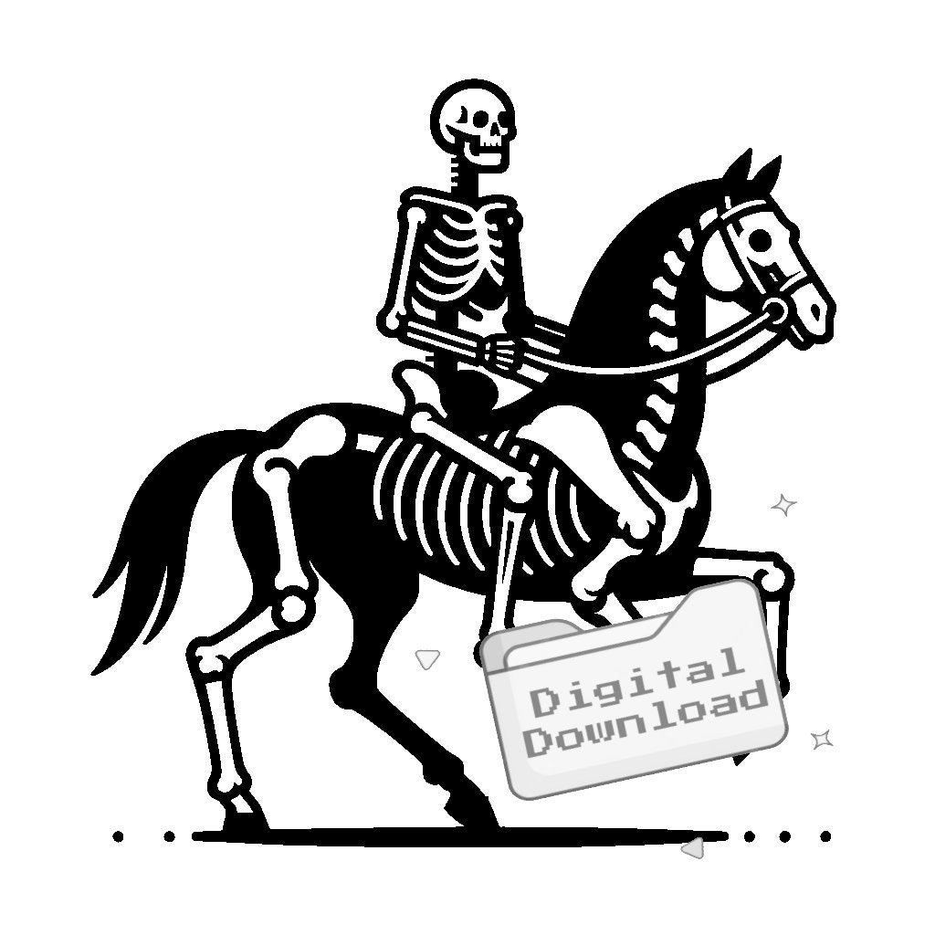 Skeleton Riding a Horse SVG Bundle - Etsy