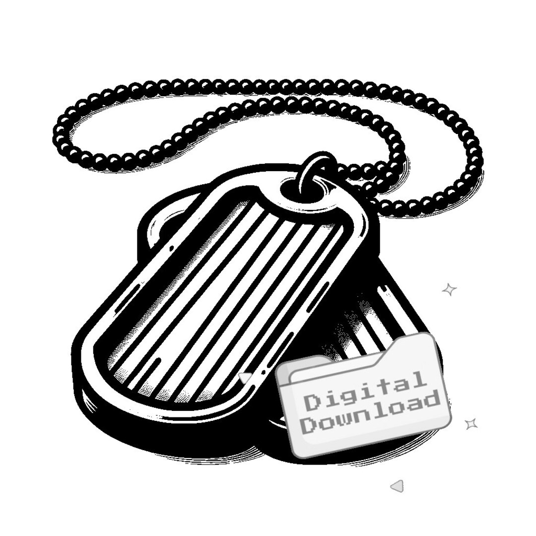 Military Dog Tags SVG Bundle - Etsy